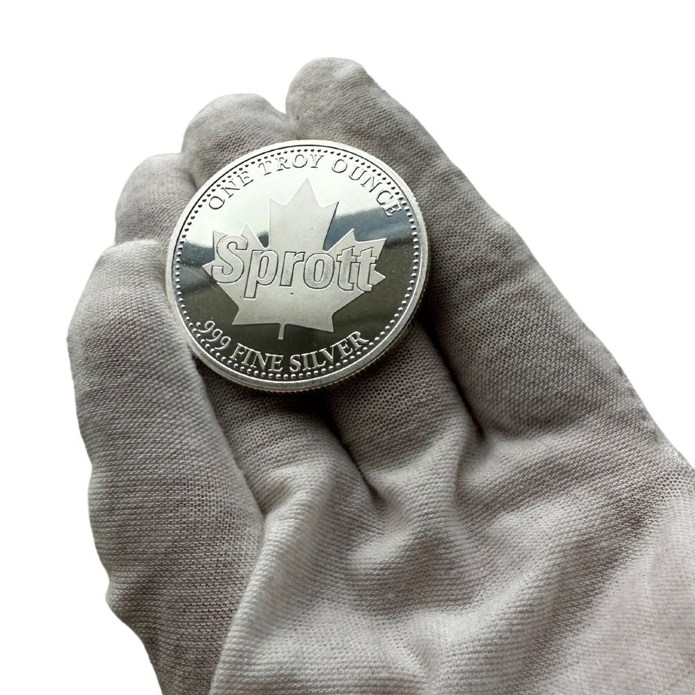 Sprott Money Collectibles Pure 1 oz Silver Coin (Round) - Gift Item